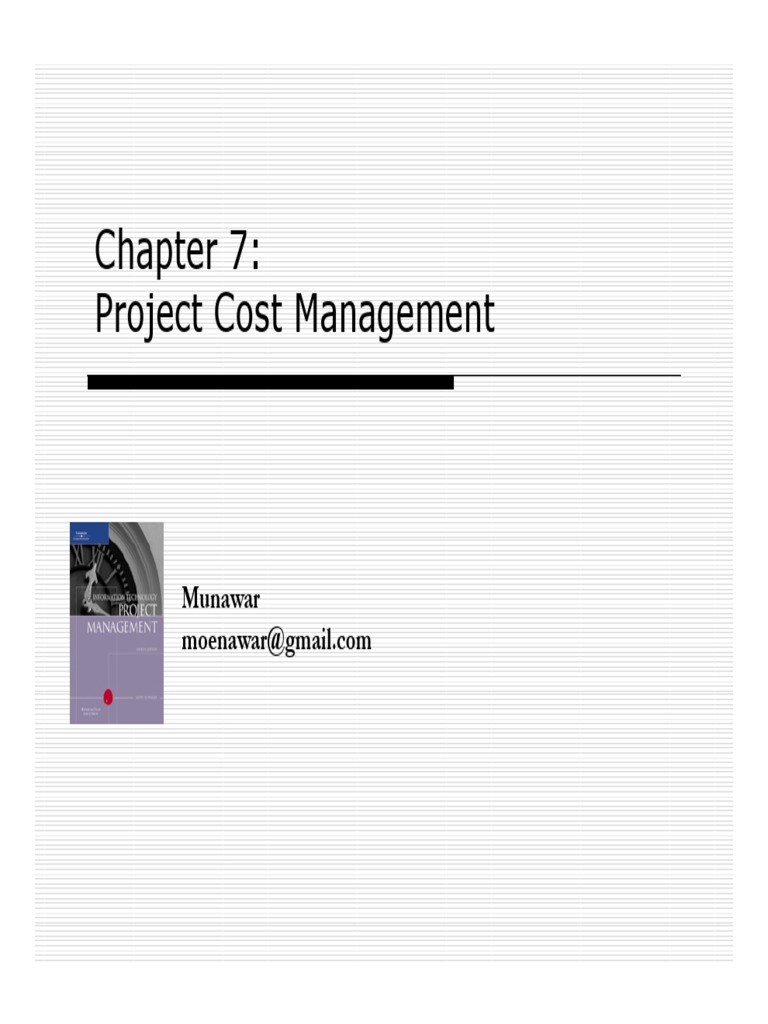 Chapter 7 Project Cost Management | Download Free PDF | Project ...