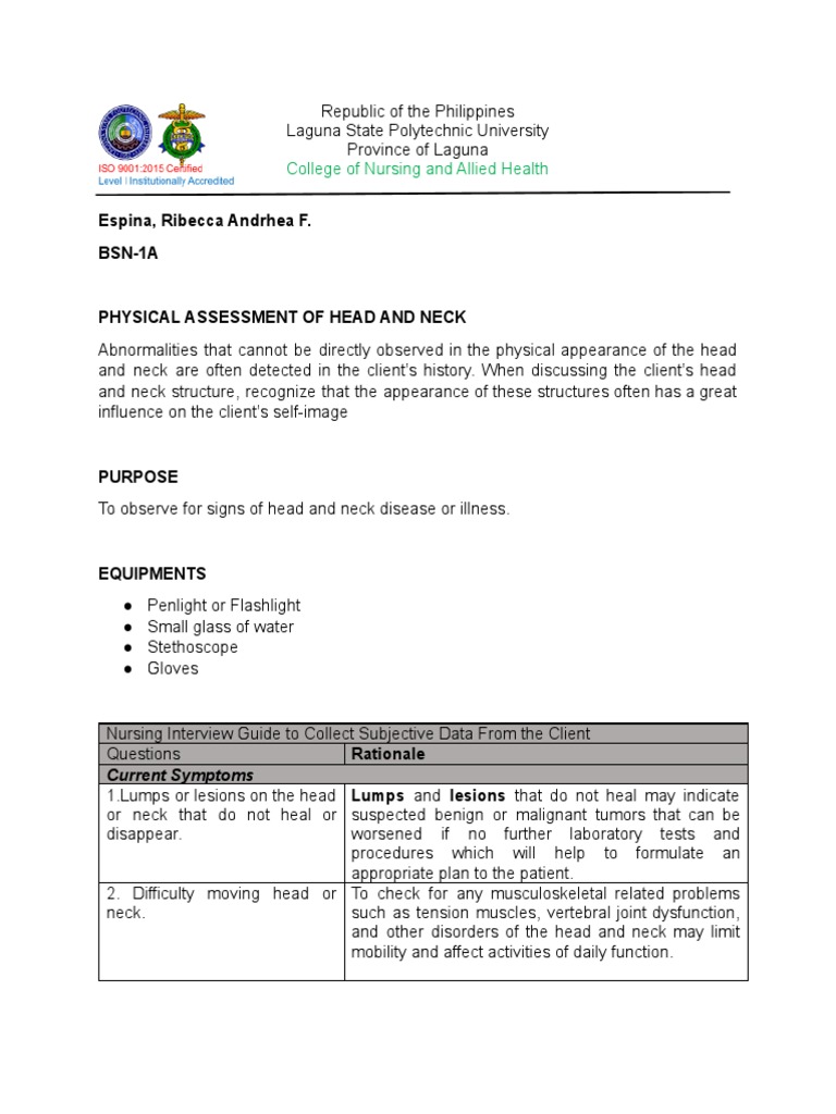 Checklist HEAD and NECK | Download Free PDF | Thyroid | Neck