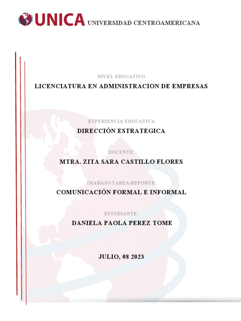 Comunicación Formal | PDF | Comunicación | Información