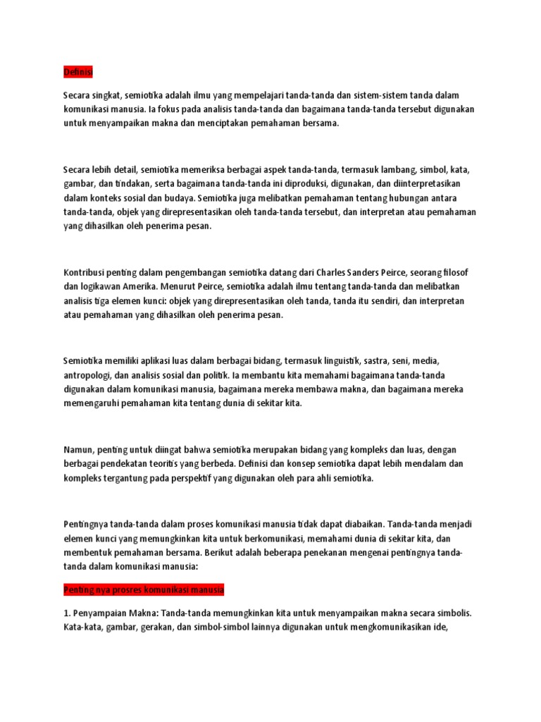 Semiotika | PDF | Seni & Disiplin Bahasa