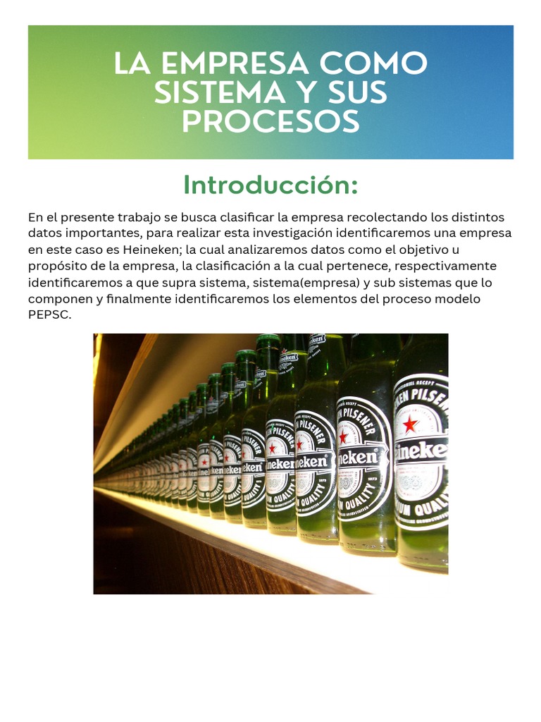 Misión y Visión de Heineken | PDF | Business | Economias
