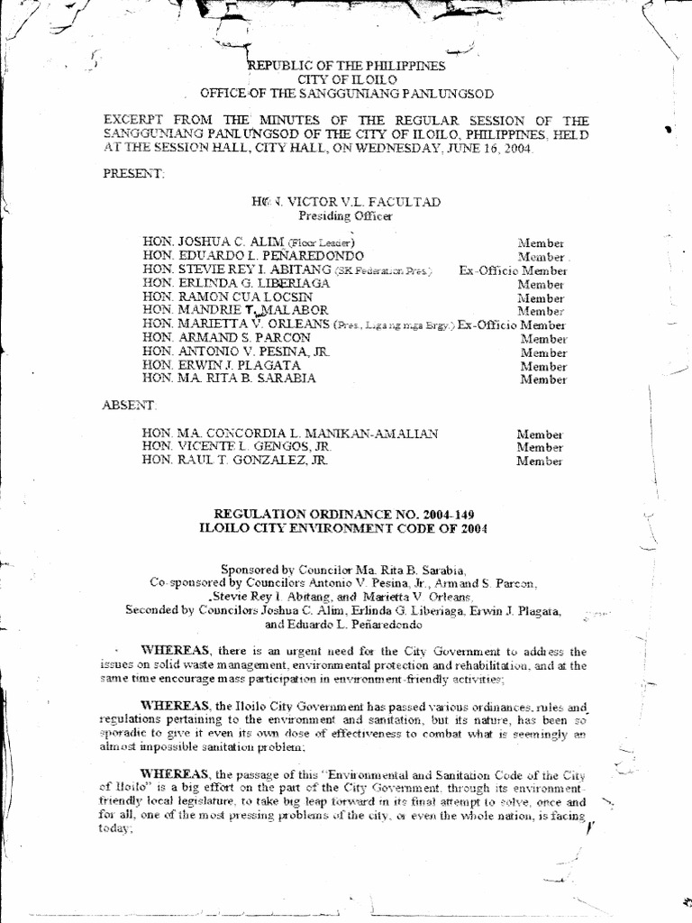 2004 149.environmental Code | PDF