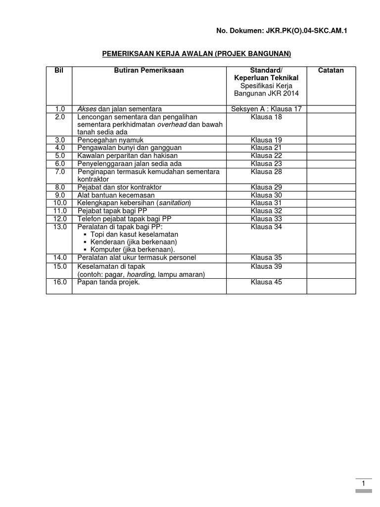 Pages From Nota Semakan Pembinaan Dan Penyeliaan Tapak Bina JKR ...