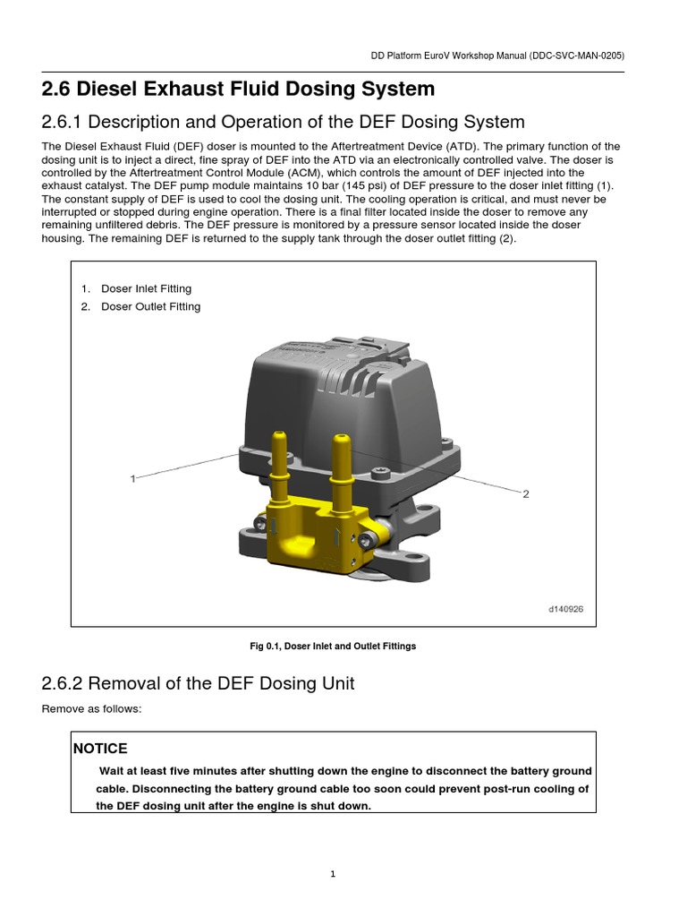 2.6 Diesel Exhaust Fluid Dosing System | PDF | Diesel Engine ...
