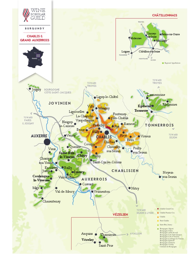 WSG Bourgogne - Chablis Map | Download grátis PDF | Vins | Boisson ...
