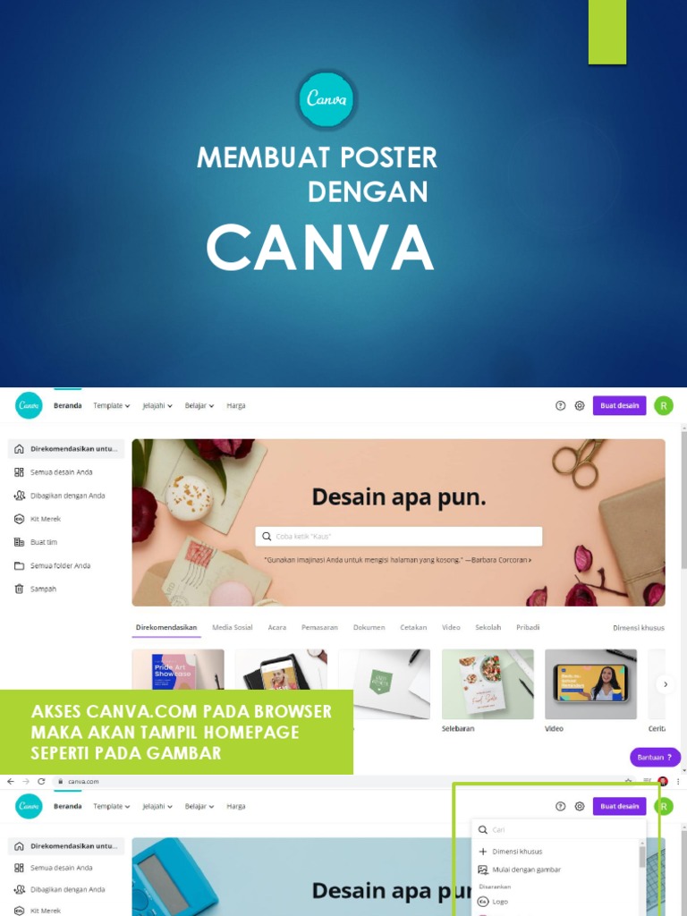 Membuat Poster Dengan Canva | PDF