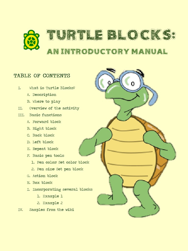 Turtle Blocks Introductory Manual | PDF | Computer Engineering ...
