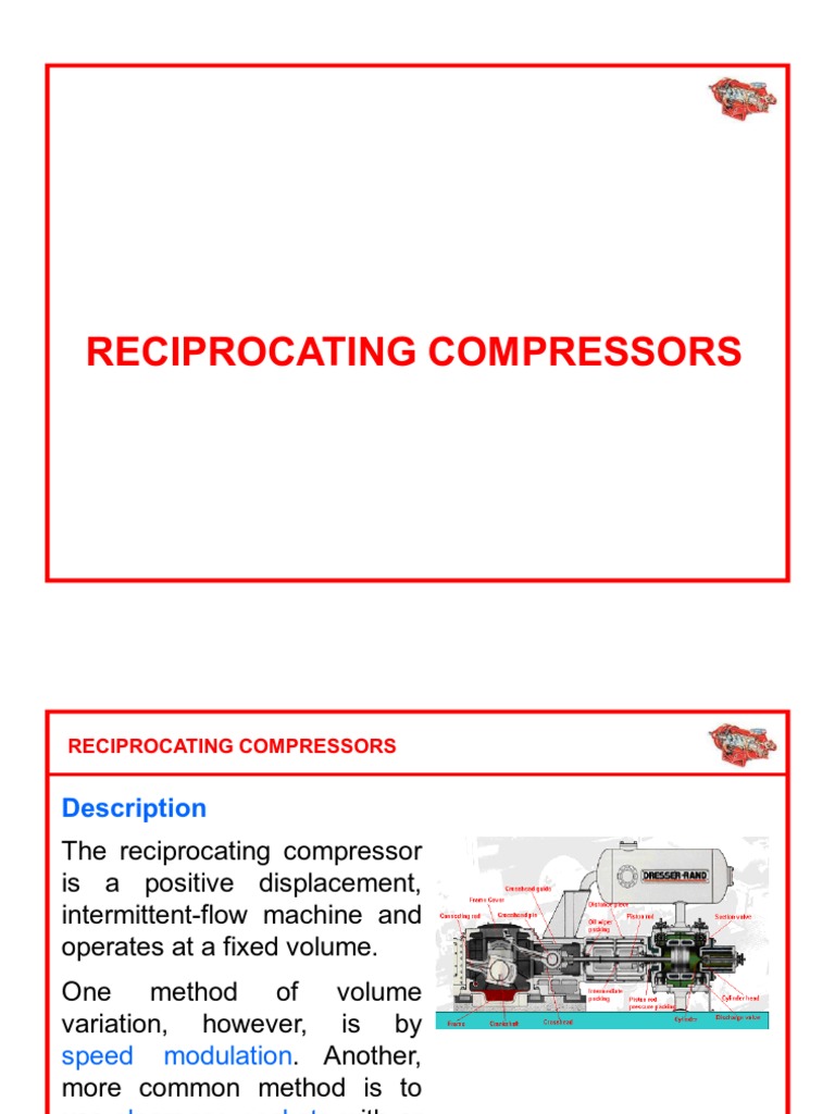 Reciprocating Compressor - Part 1 | PDF | Piston | Cylinder (Engine)