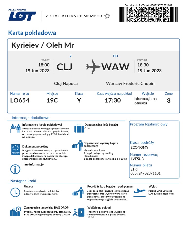 Lot Boarding Pass | PDF