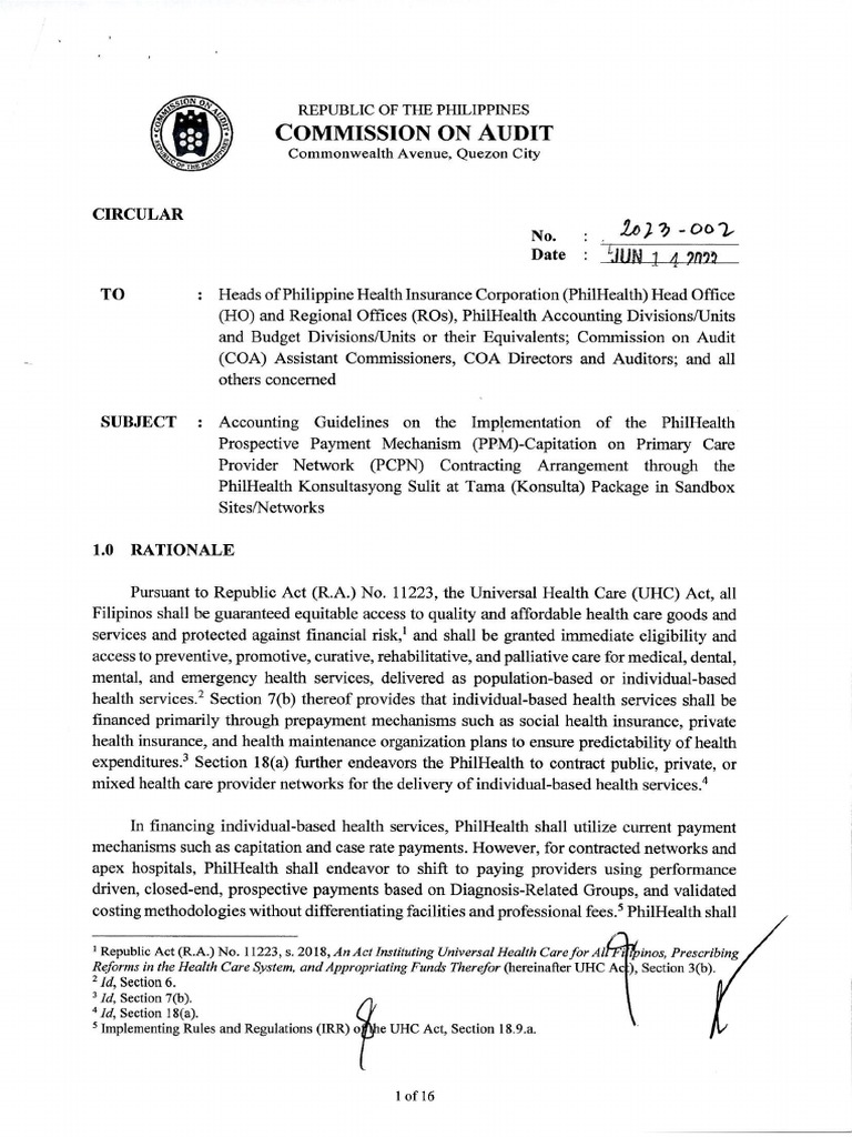 COA CIRCULAR NO. 2023 002 June 14 2023 | PDF