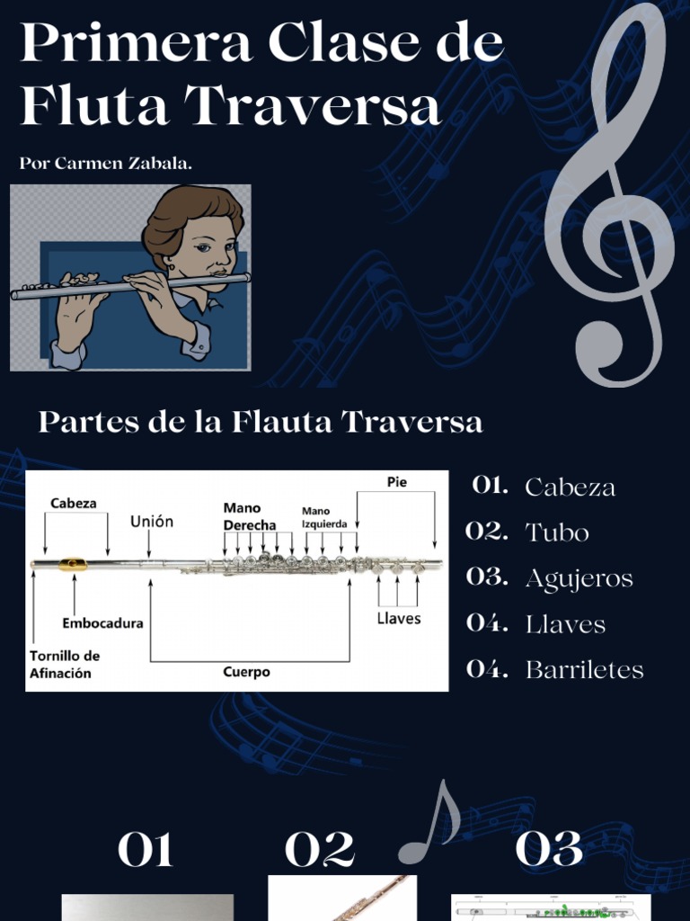 Primera Clase de Fluta Traversa | PDF | Flauta | Instrumentos de viento ...