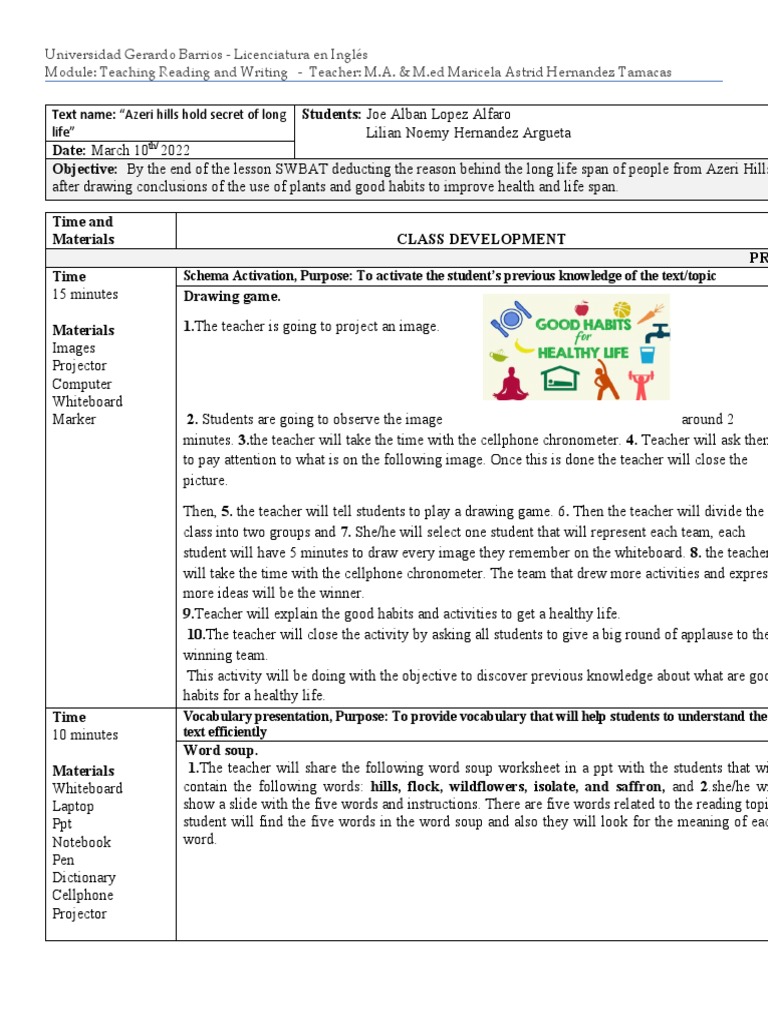 PDP Lesson Plan... | PDF