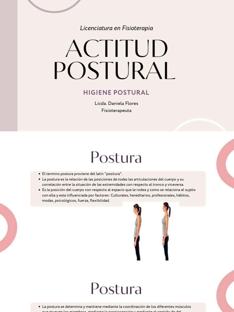 Actitud Postural | PDF | La columna vertebral | Pie