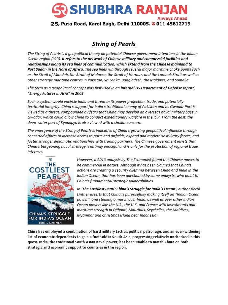 String of Pearls | PDF | Foreign Policy | Military