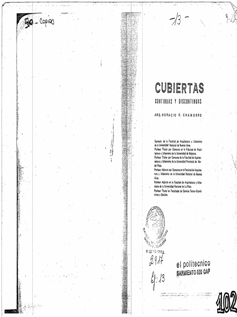 Cubiertas. Horacio Chamorro | PDF