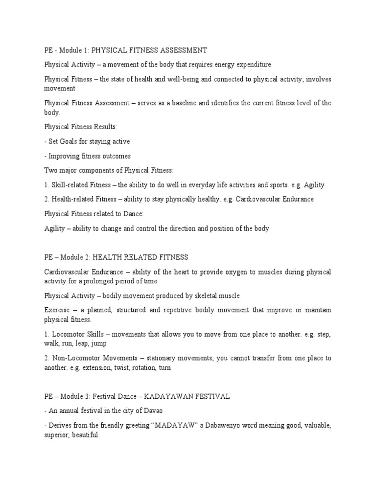 q4 Pe Fact Sheets | PDF | Physical Fitness | Physical Exercise q4 Pe Fact Sheets | PDF | Physical Fitness | Physical Exercise