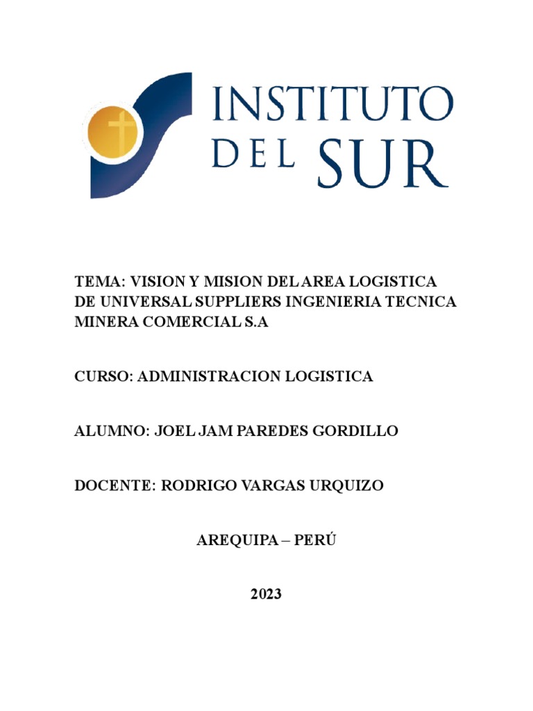 Vision y Mision de Usitemsa | PDF | Logística | Calidad (comercial)