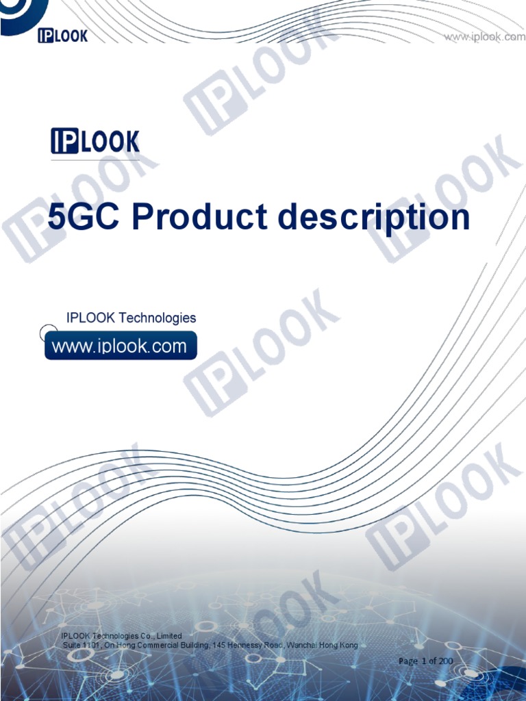 06-IPLOOK 5GC Product Description2022 | PDF | Computer Network | Virtualization