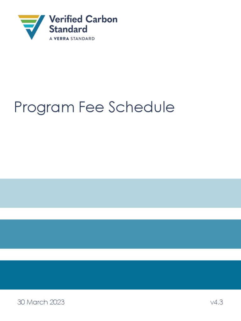 Program Fee Schedule v4.3 FINAL | PDF | Copyright | Sustainable Development
