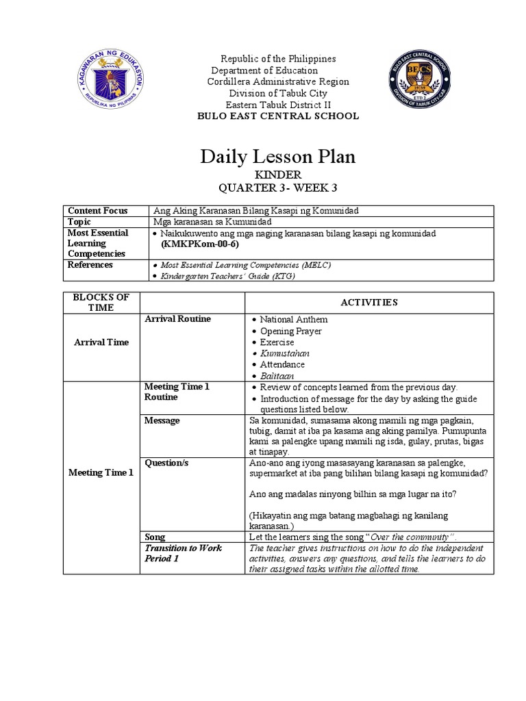 Q3 Week 3 Day 2 | PDF | Learning | Teachers