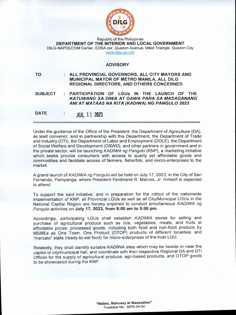 07112023-001-MEMORANDUM-CIRCULAR-ON-PARICIPATION-OF-LGUs-IN-THE-LAUNCH ...