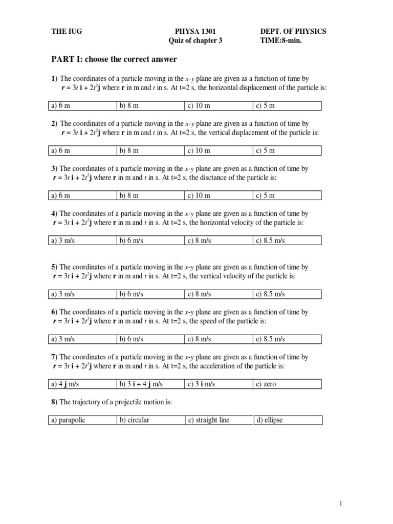 Quiz 3 | PDF | Acceleration | Mechanical Engineering