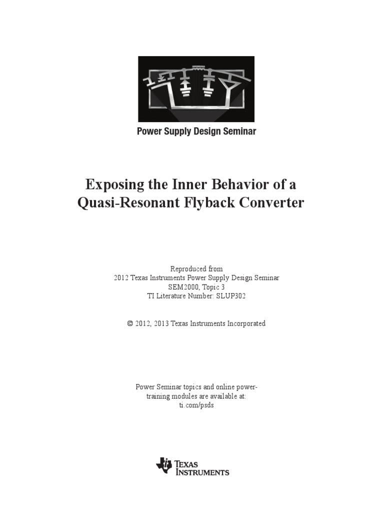 QR Flyback Converter | PDF | Capacitor | Resonance