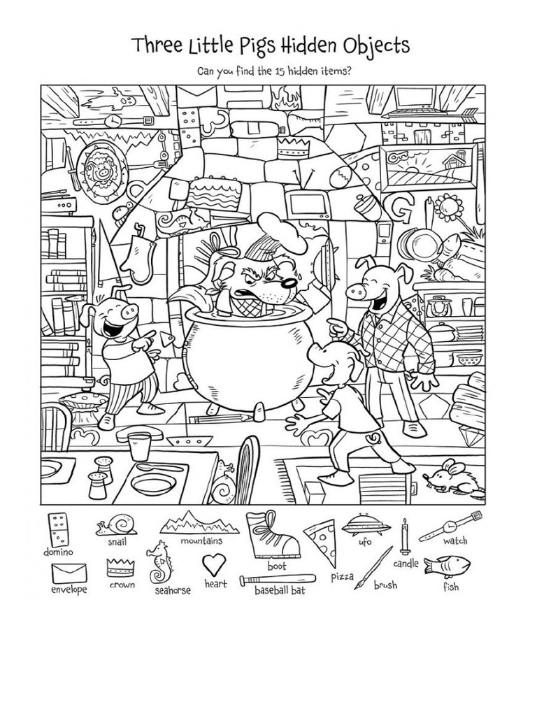 Printable Hidden Picture Worksheets With Images | PDF