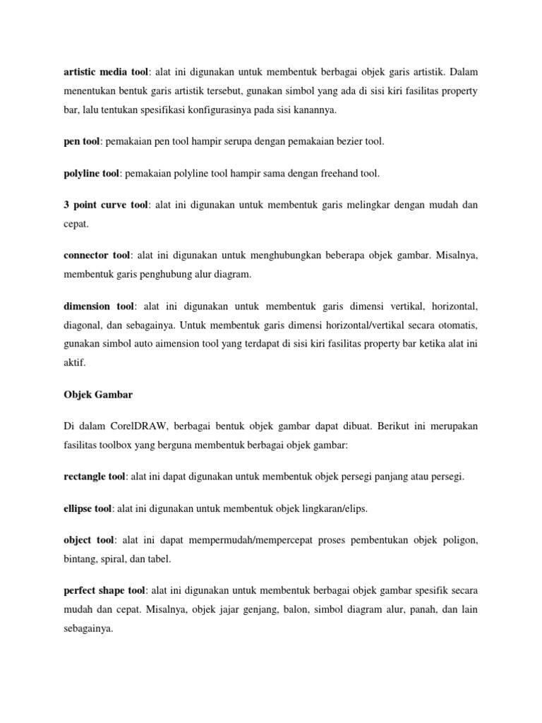 Fasilitas Alat CorelDRAW untuk Desain | PDF