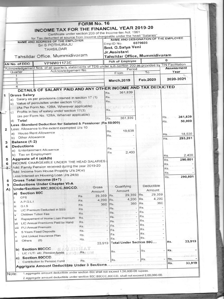 Income Tax Satyaveni | PDF