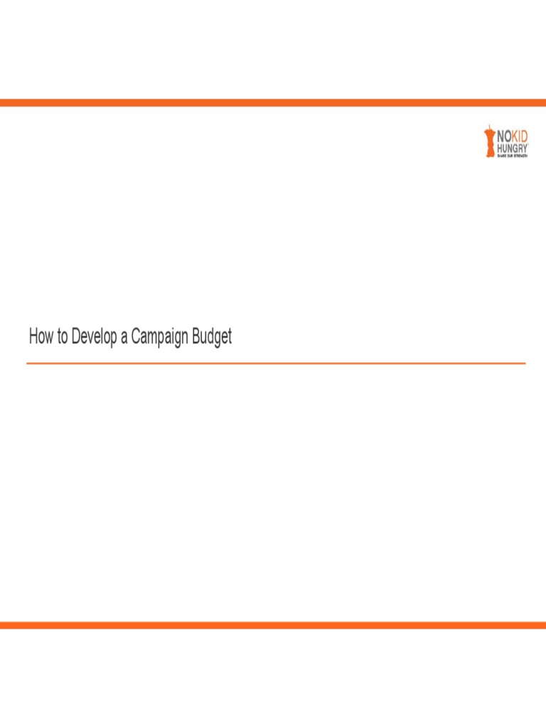 Campaign Budget Development Guide | PDF | Budget | Fundraising