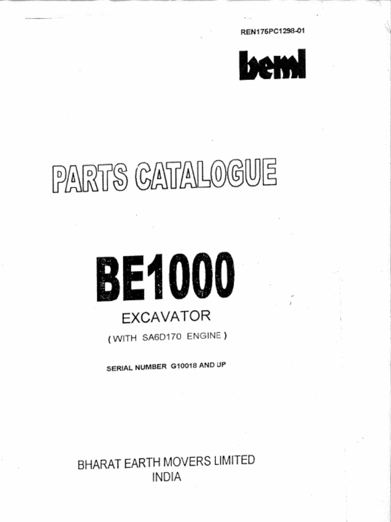 Parts Book BE1000 Full Scan Ocr | PDF | Valve | Washer (Hardware)