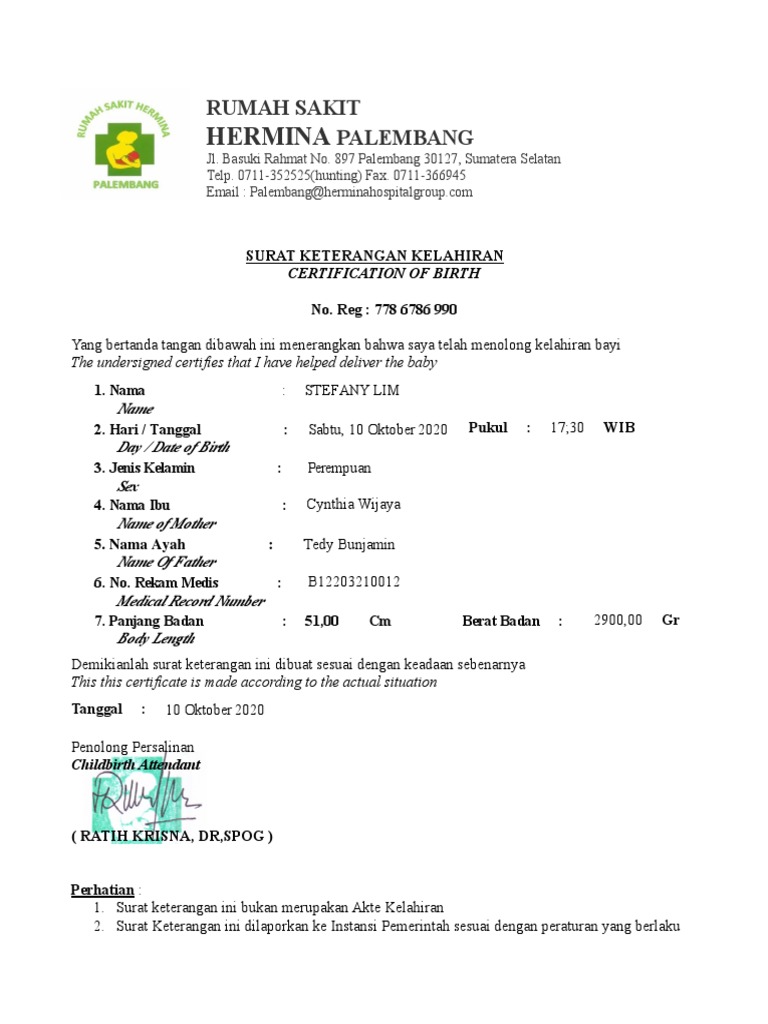 Kop Rs Hermina | PDF