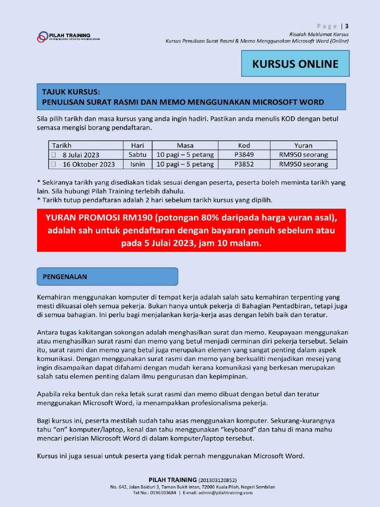 Kursus Microsoft Word | PDF