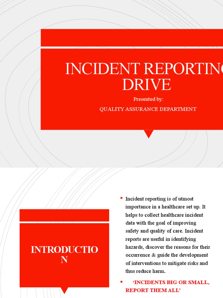 Presentation Incident Reporting | PDF