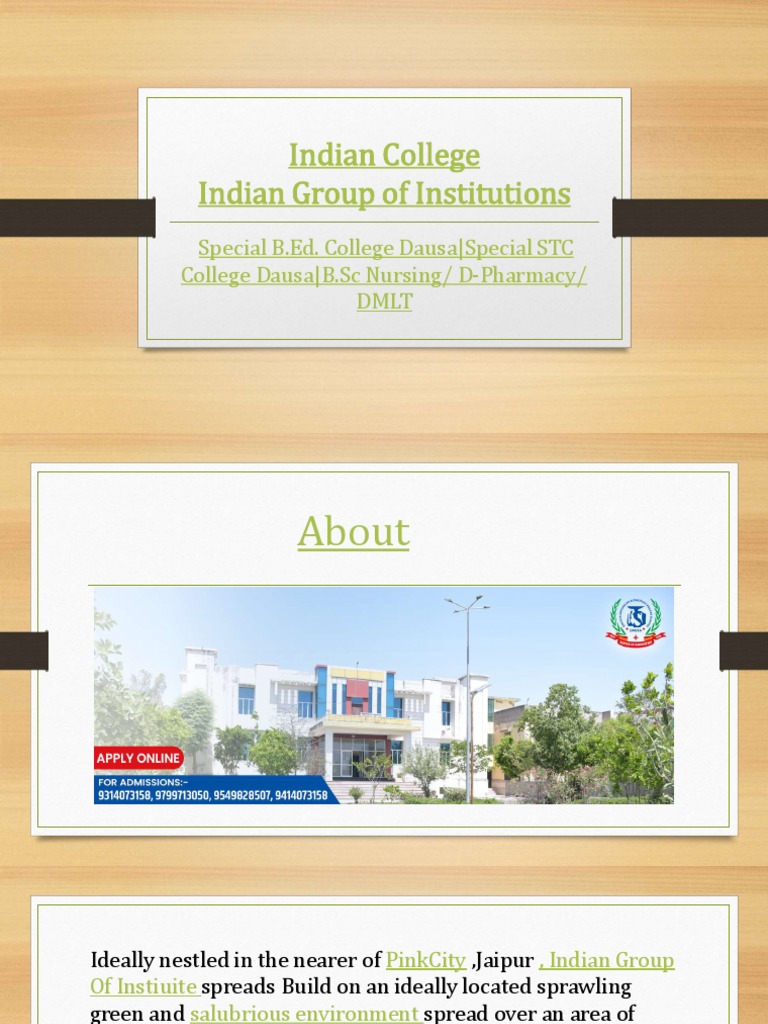 Indian Group Of Institutions Special B Ed College Dausa Special