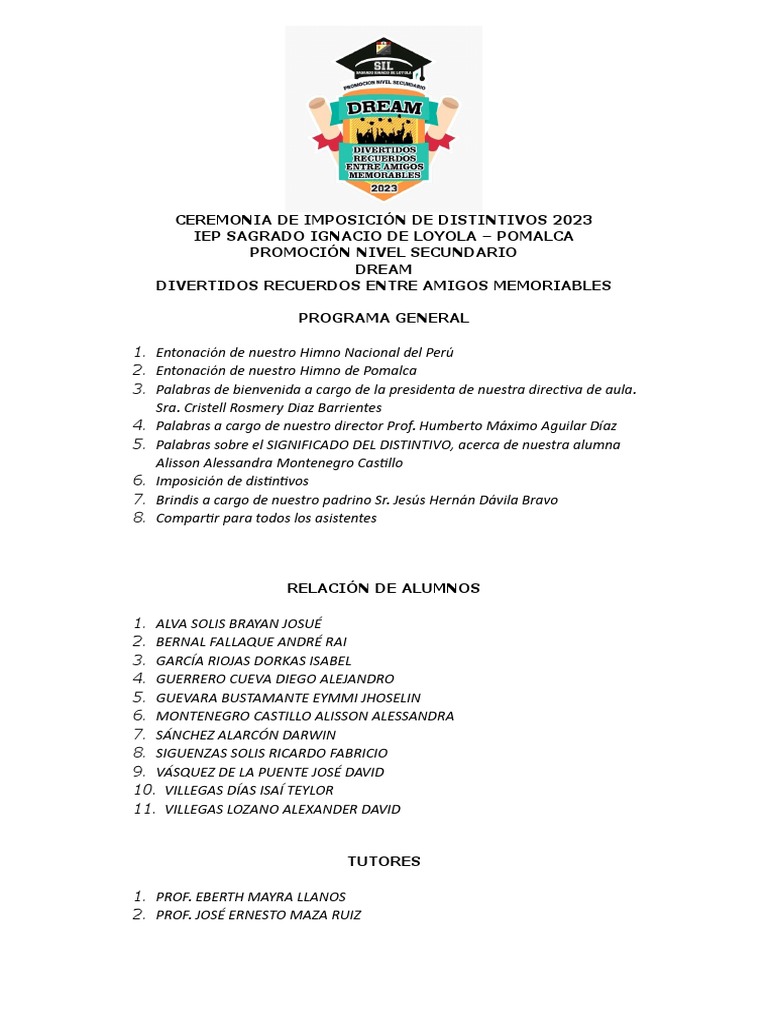 Programa General | PDF