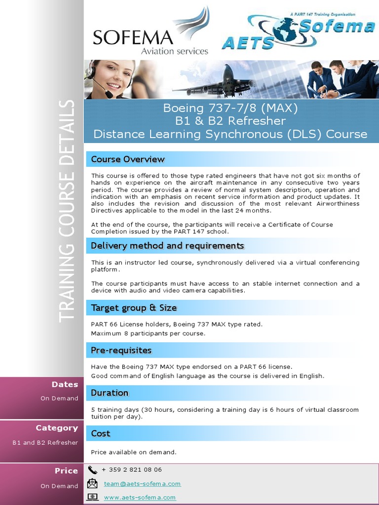 Boeing 737 MAX Refreser Course Training Alert 5days | PDF