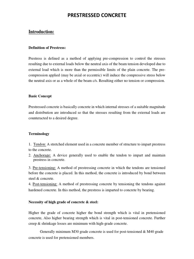 Prestressed Concrete | PDF | Prestressed Concrete | Concrete