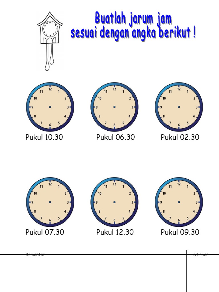 Lembar Tugas Membuat Jarum Jam - 3 | PDF