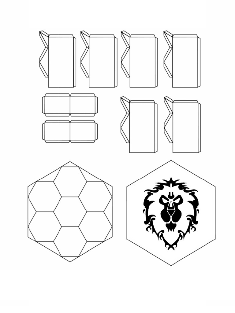 DND Hex Dice Box Template by Mrrouseau-D8aryy0 | PDF