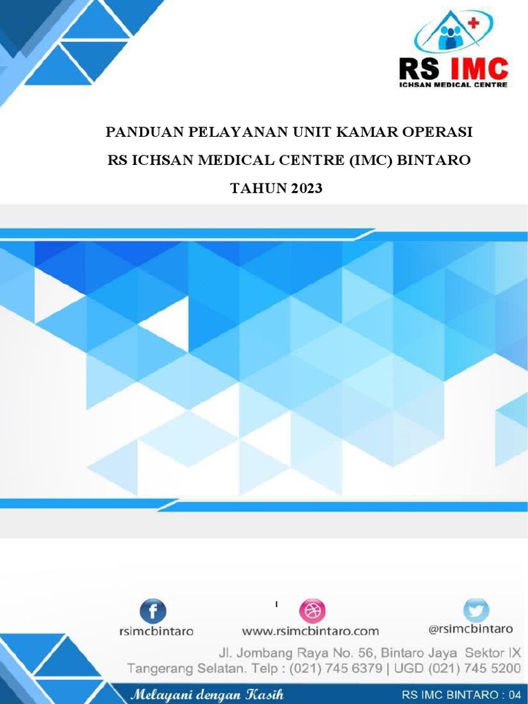 Pedoman Pelayanan Kamar Operasi - 2023 | PDF