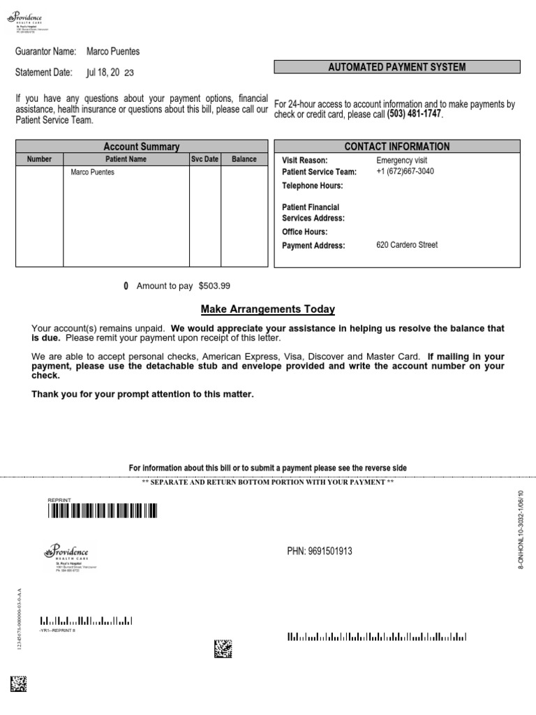 Hospital Bill Receipt | PDF | Payments | Cheque