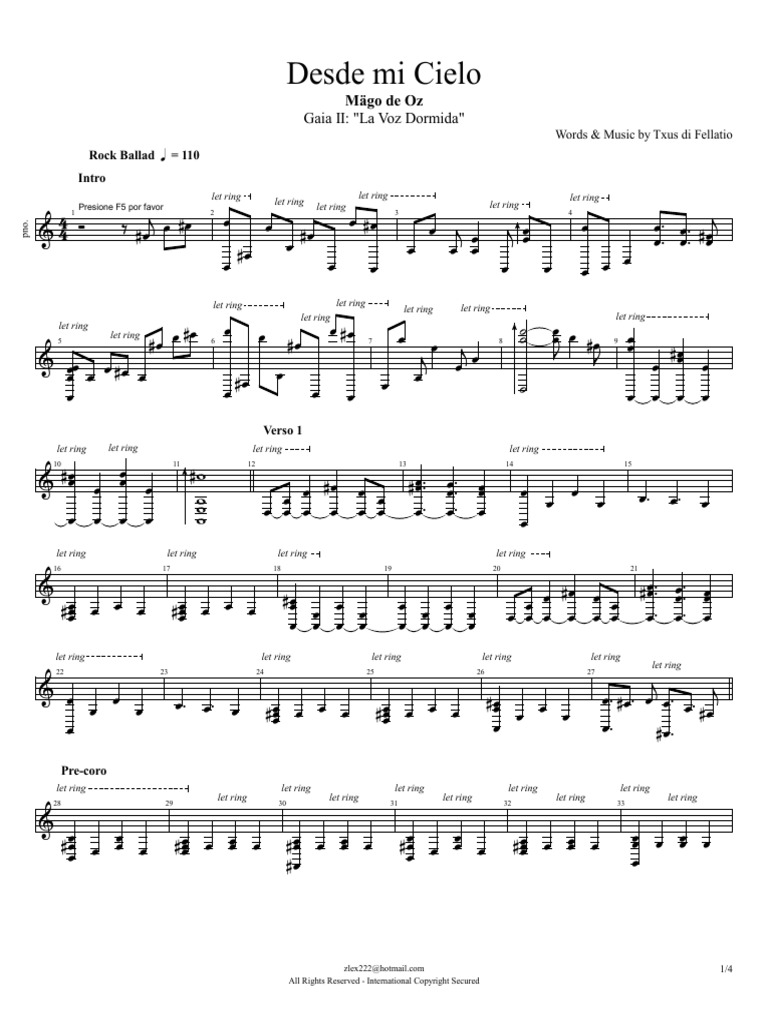 Desde - Mi - Cielo Piano | PDF | Grupos musicales