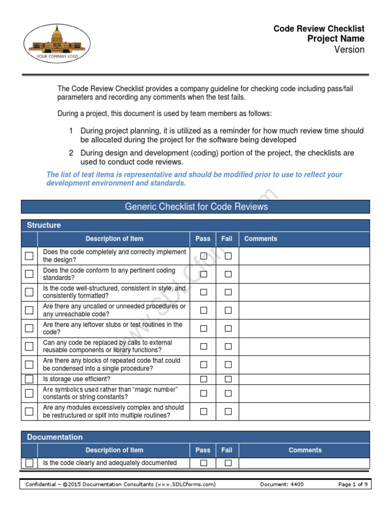 Code Review Checklist | Download Free PDF | Control Flow | Pointer (Computer Programming)