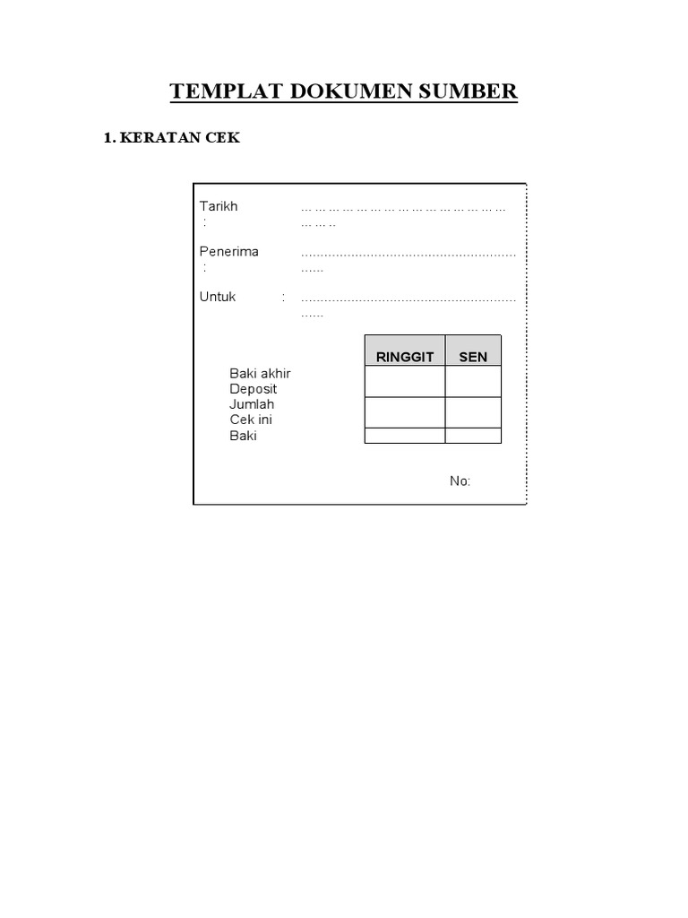 TEMPLAT DOKUMEN SUMBER | PDF