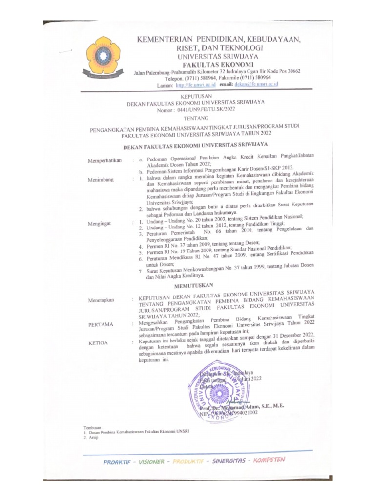 SK Pembina Ormawa | PDF