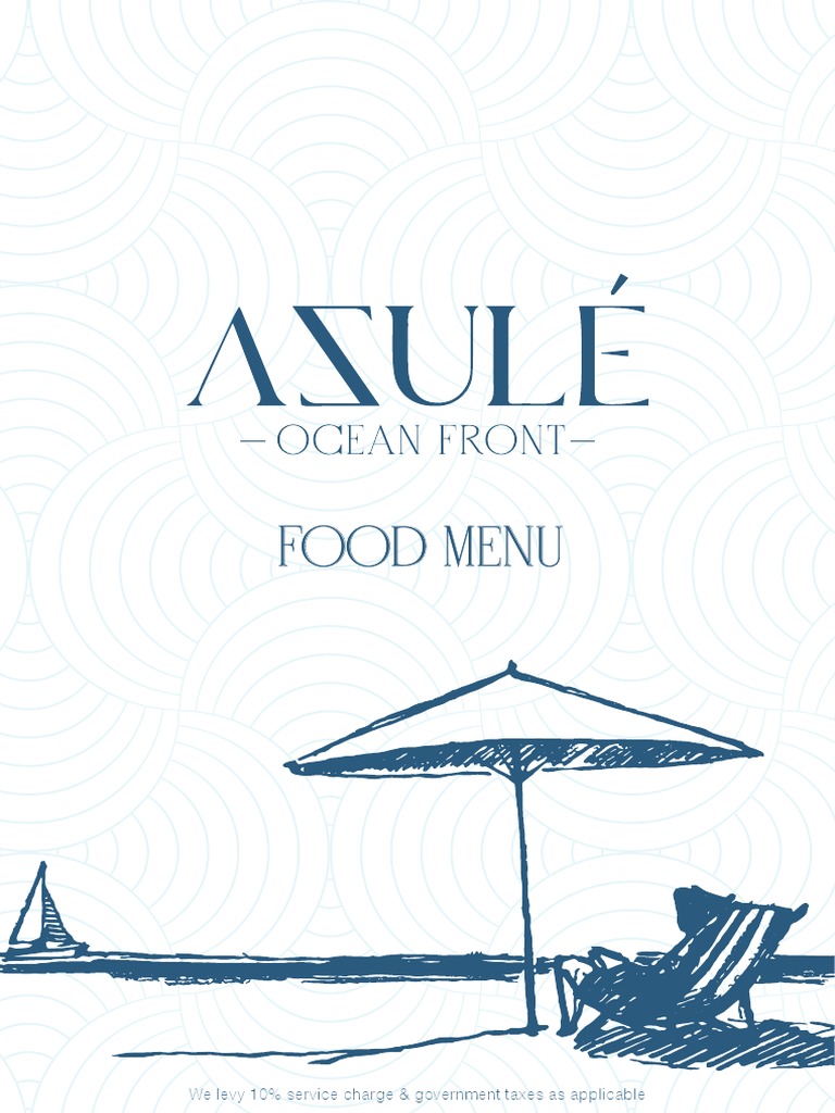 Azule Food Menu | PDF | Salad | Pizza