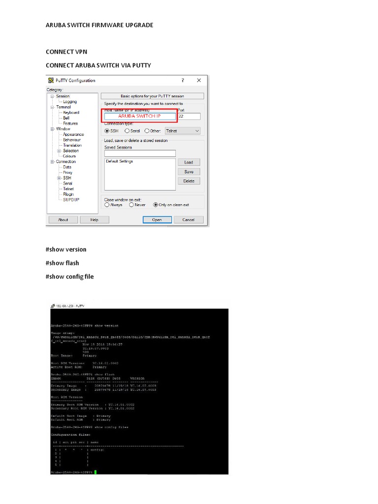 ARUBA SWITCH FIRMWARE UPGRADE | PDF
