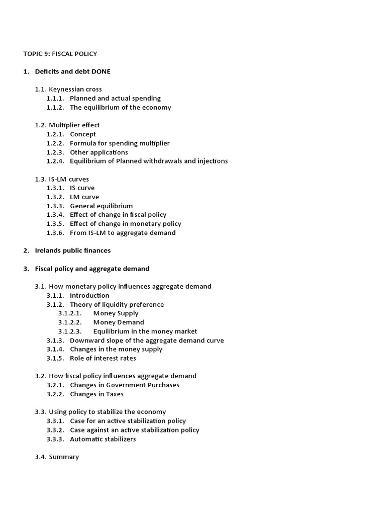 IS-LM Model (CH 26, 27) | PDF | Fiscal Policy | Keynesian Economics